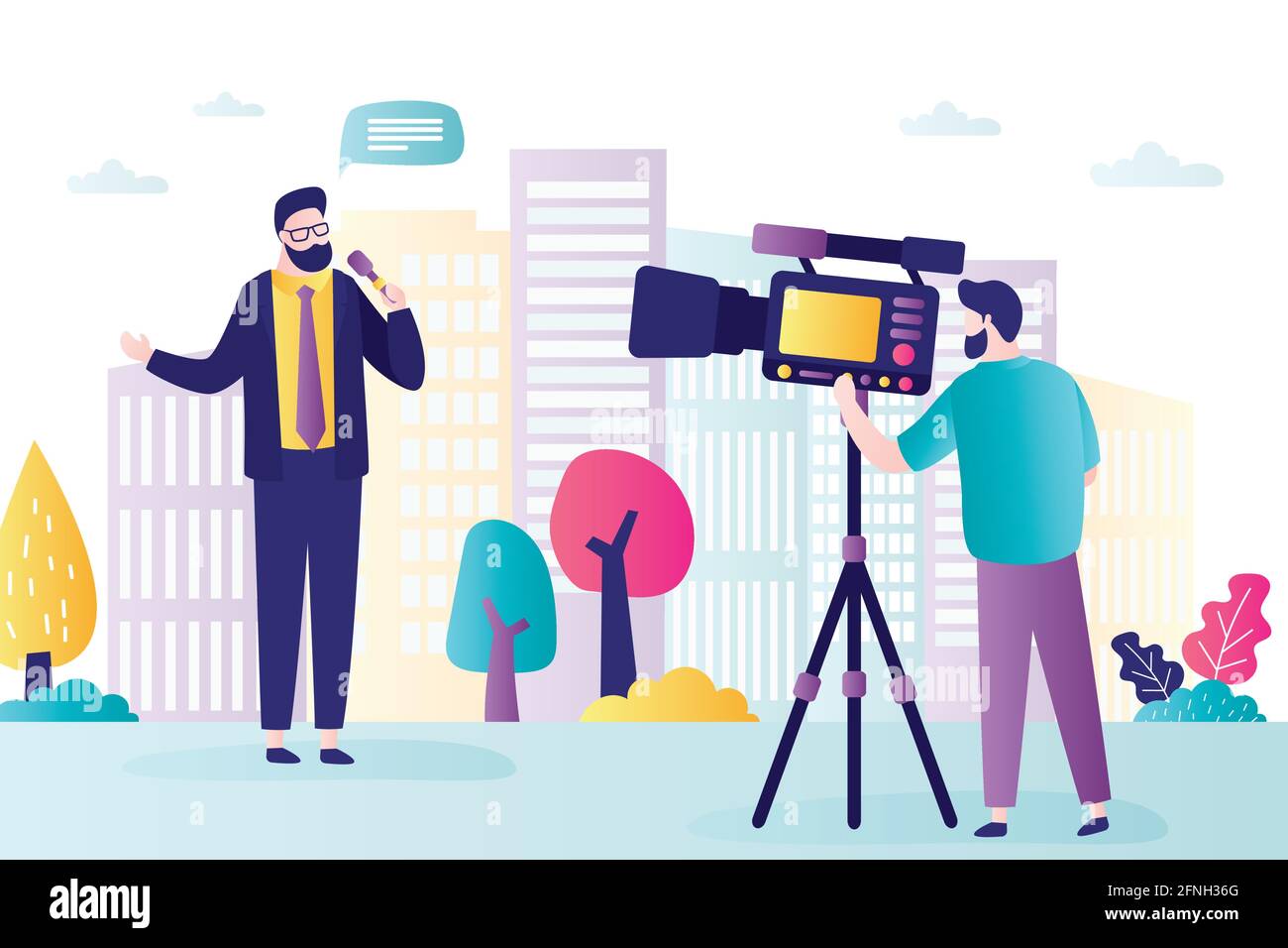 News broadcast engineer Stock Vector Images - Alamy