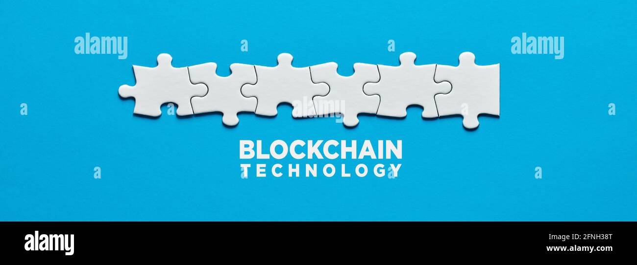 Blockchain technology concept. Blockchain technologies word with a ...