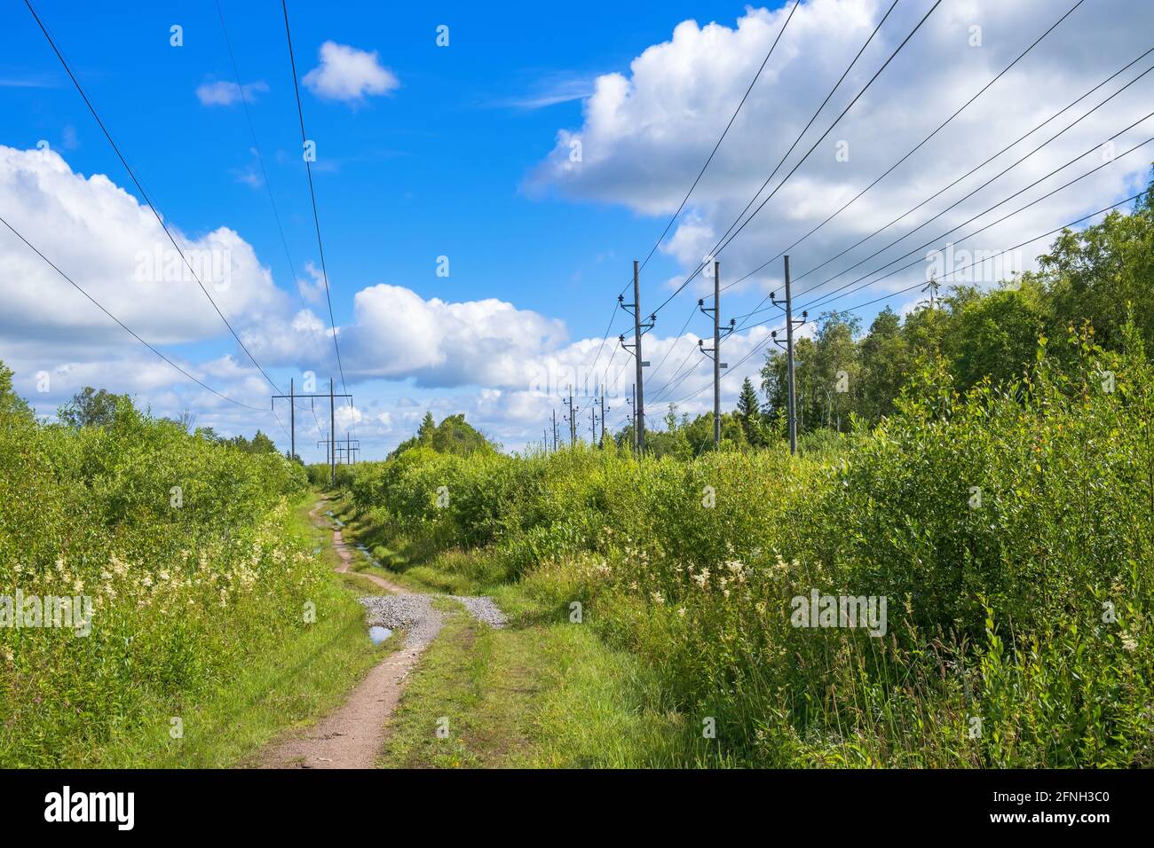 Powerline poles and road hi-res stock photography and images - Alamy