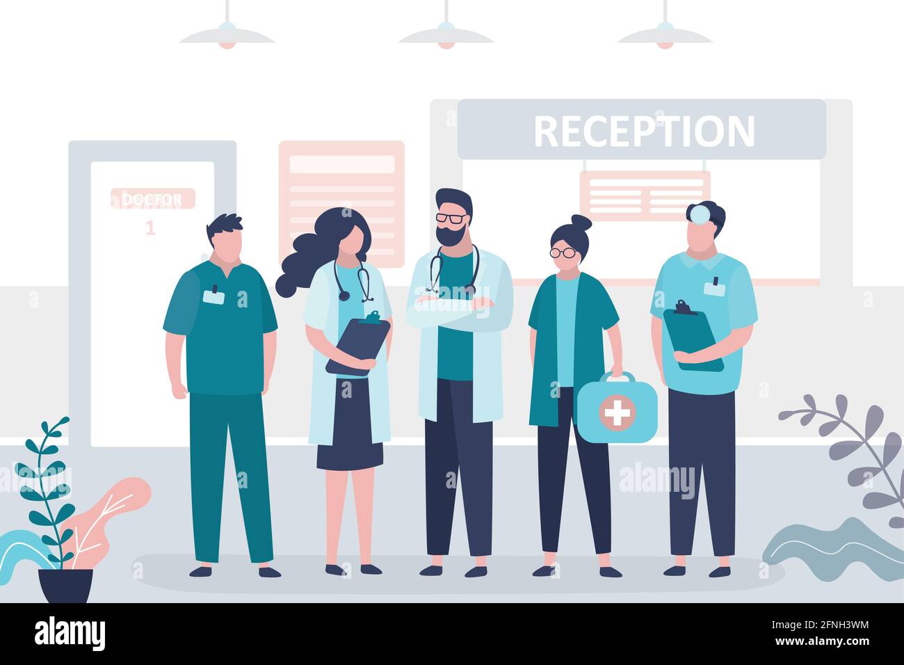 Nursing Teamwork Cartoon