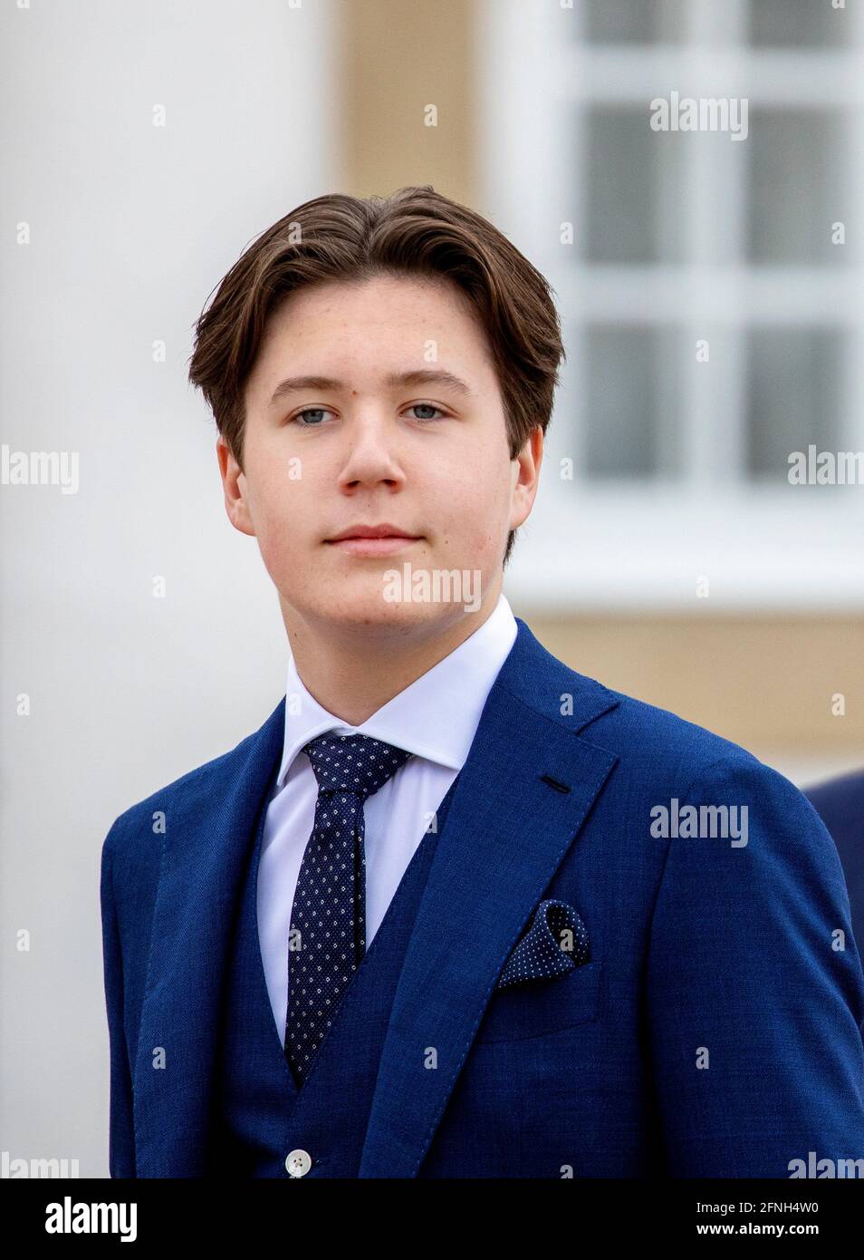 Prince Christian of Denmark at the Fredensborg Palace in Fredensborg ...
