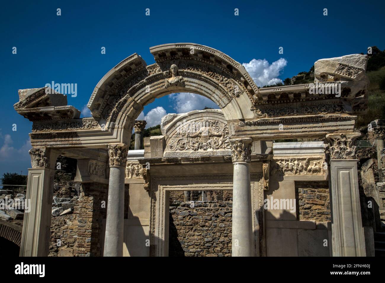 The ancient city of Ephesus, the most famous of the 12 Ionian cities in ...