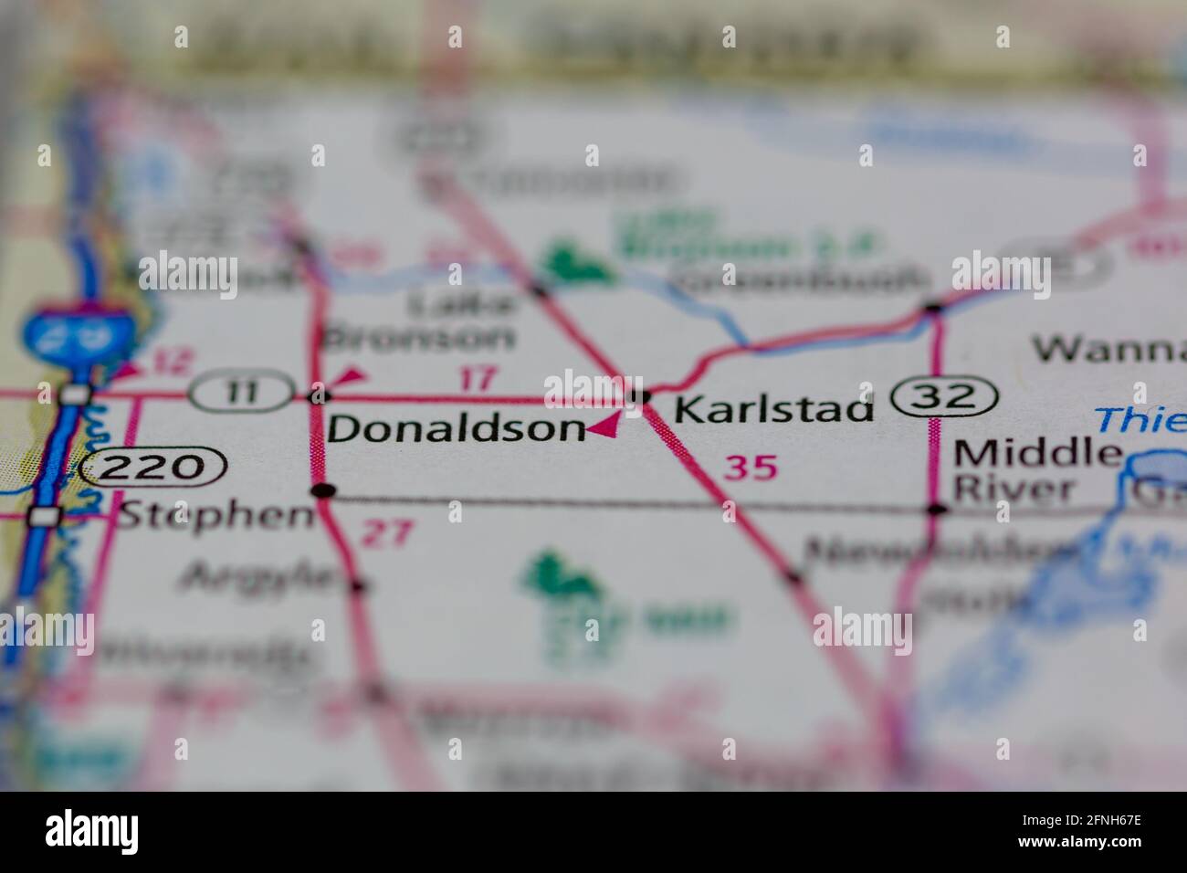 Map of donaldson minnesota hi-res stock photography and images - Alamy