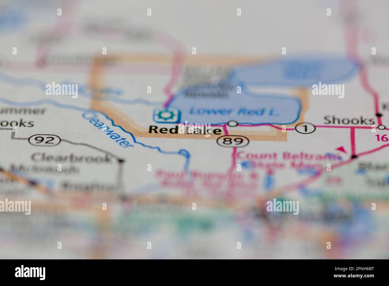 Map of red lake hi-res stock photography and images - Alamy