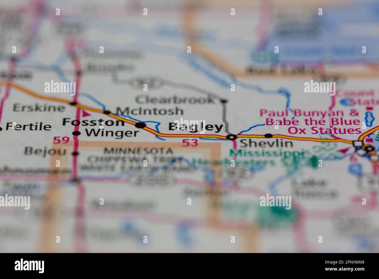 Bagley on a map hi-res stock photography and images - Alamy
