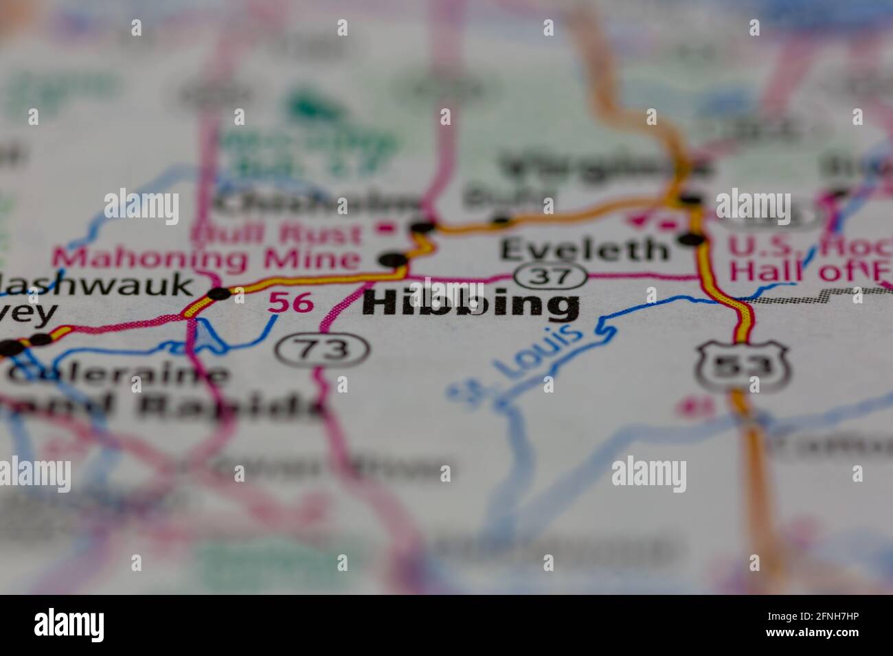 05-17-2021 Portsmouth, Hampshire, UK, Hibbing Minnesota USA shown on a ...