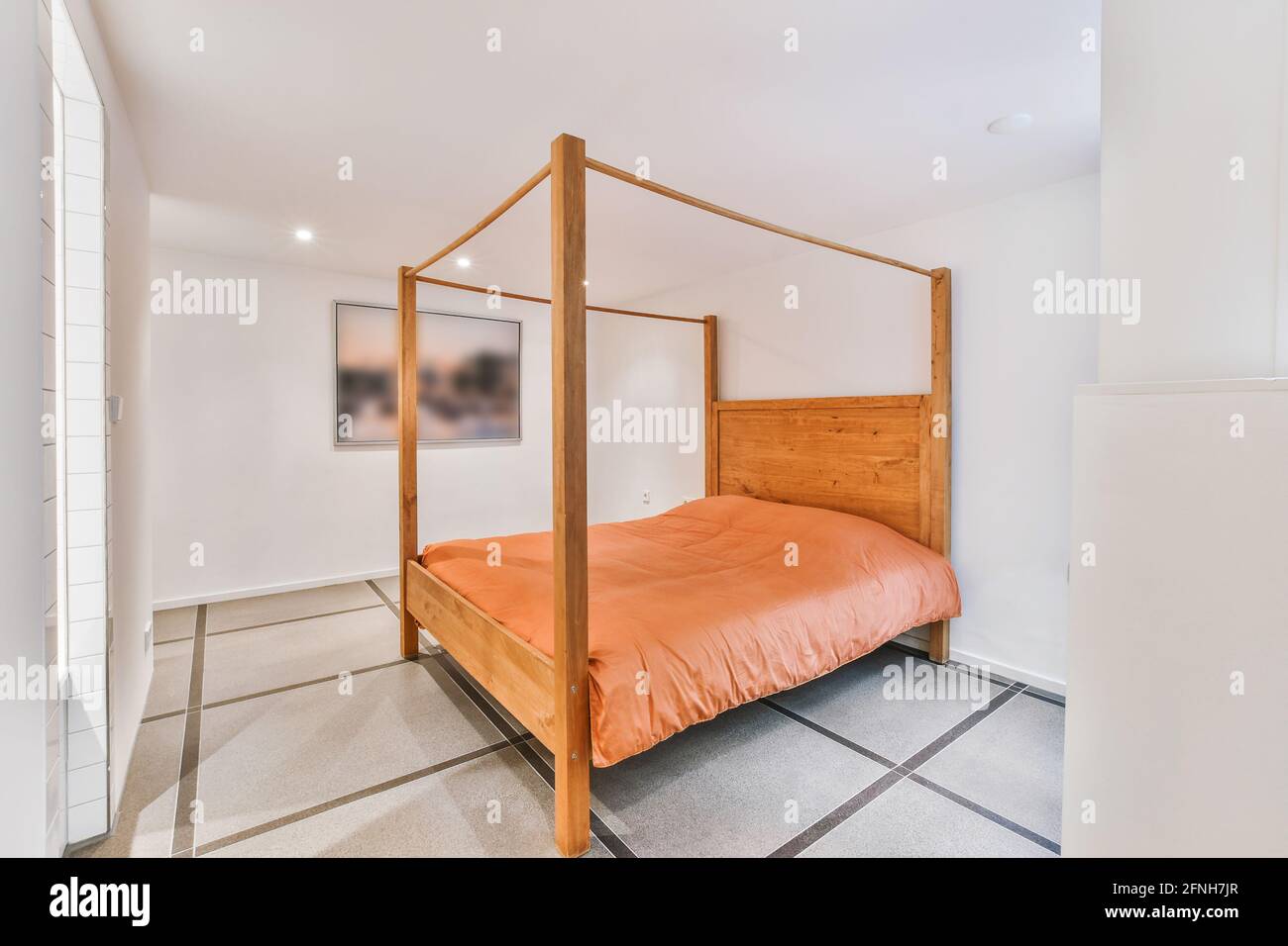 Canopy bed in hotel room Stock Photo - Alamy