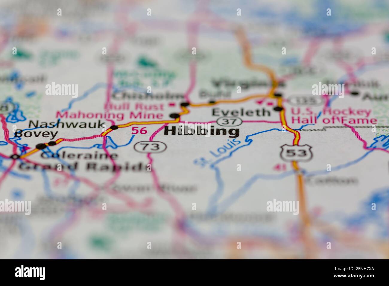 05-17-2021 Portsmouth, Hampshire, UK, Hibbing Minnesota USA shown on a ...