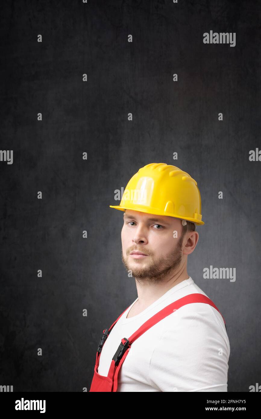 Disappointed construction worker Stock Photo - Alamy