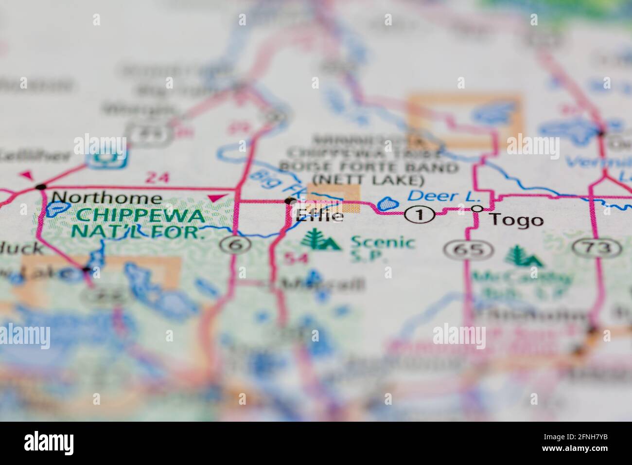 Effie minnesota map hi-res stock photography and images - Alamy