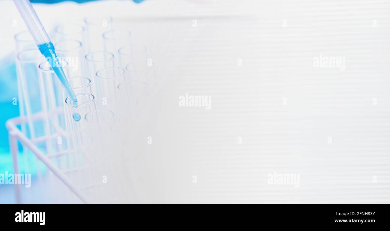 Composition of pipette and test tubes with motion blur Stock Photo - Alamy