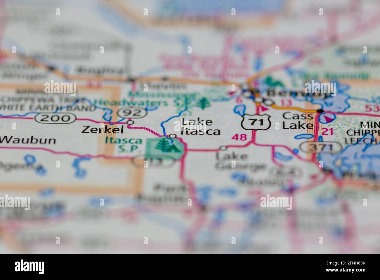 Map of lake itasca hi-res stock photography and images - Alamy