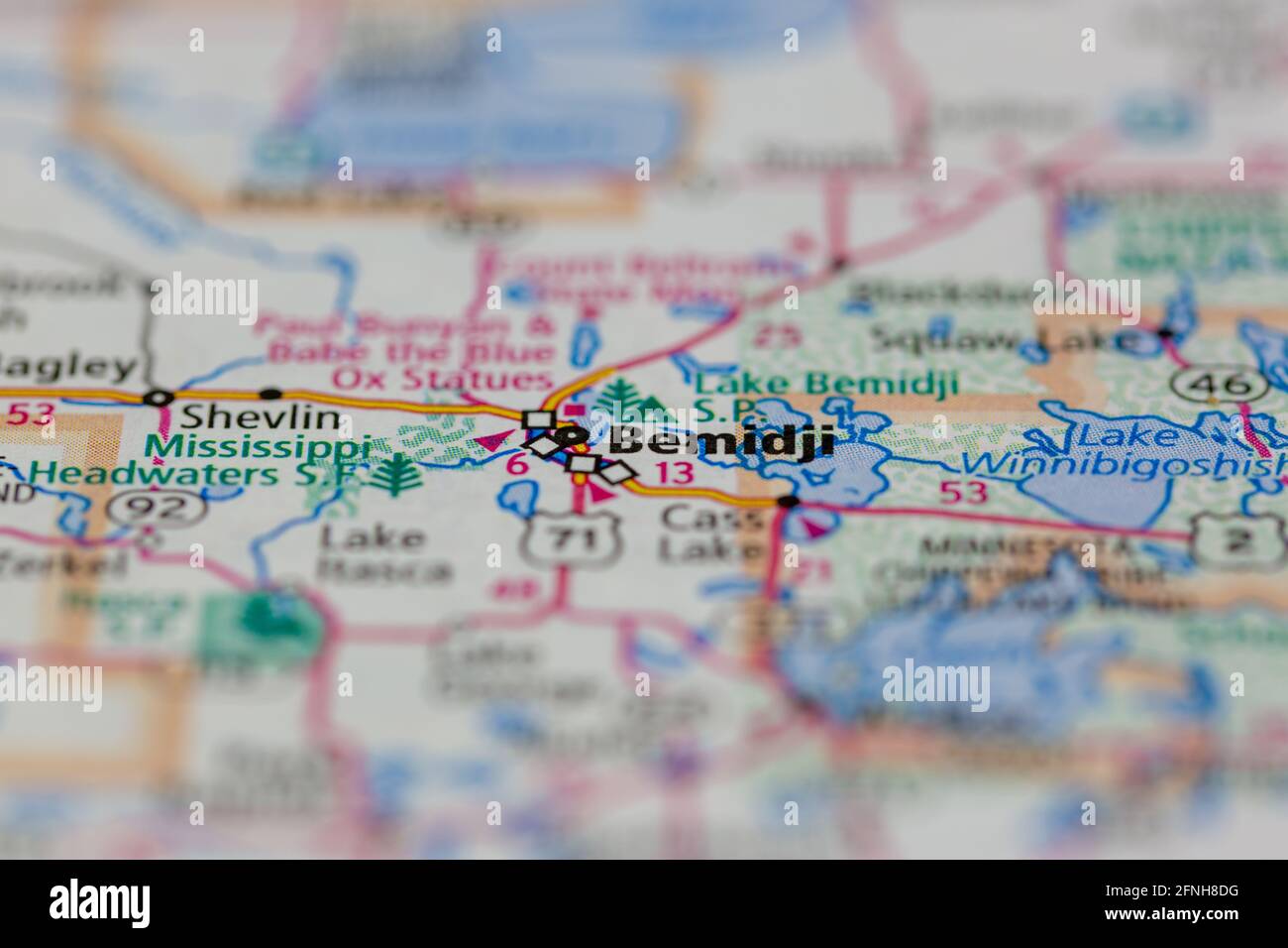 05-17-2021 Portsmouth, Hampshire, UK, Bemidji Minnesota USA shown on a ...