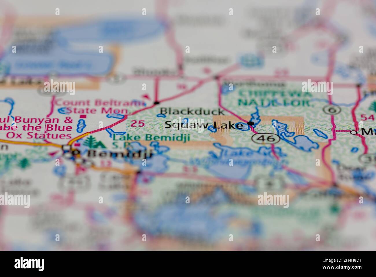 Squaw lake map hi-res stock photography and images - Alamy