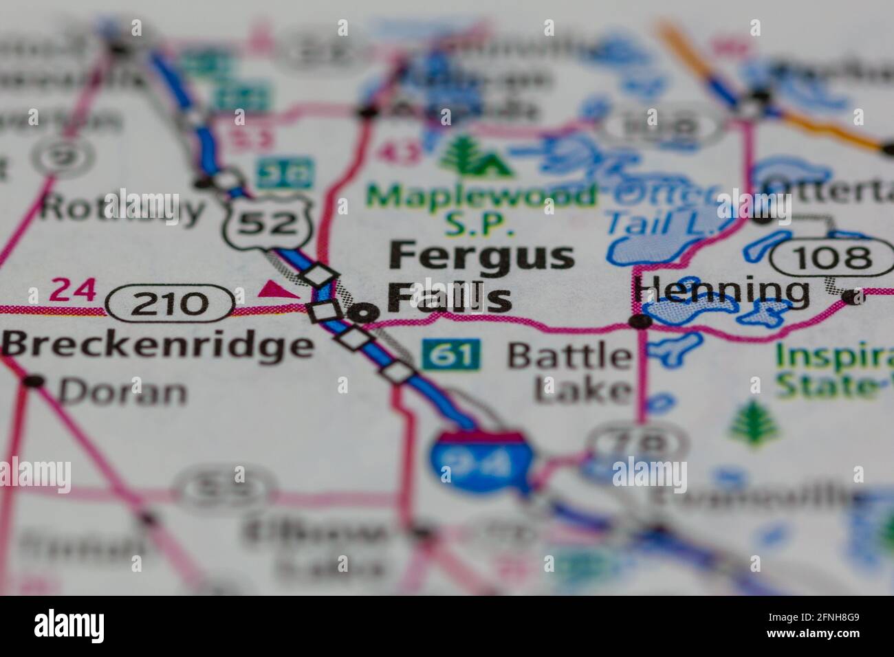 Fergus on a map hi-res stock photography and images - Alamy