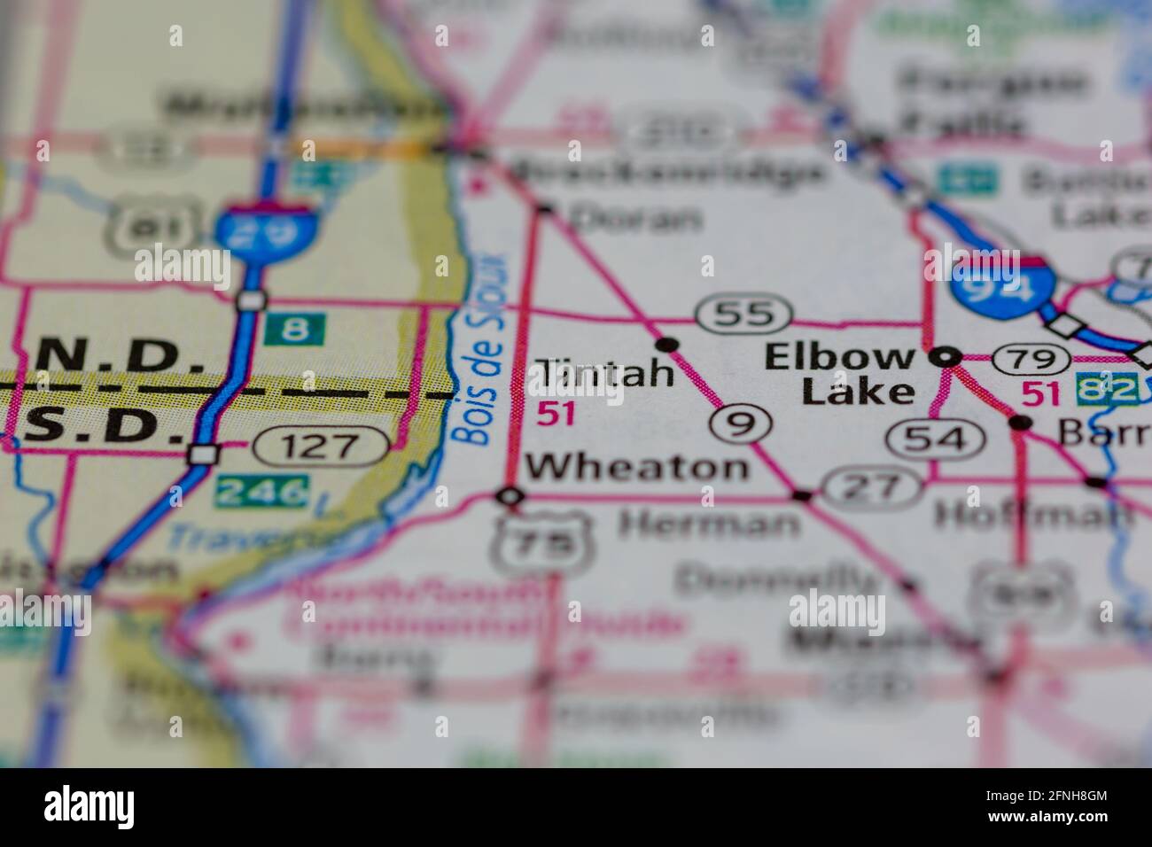 Map of tintah minnesota hi-res stock photography and images - Alamy