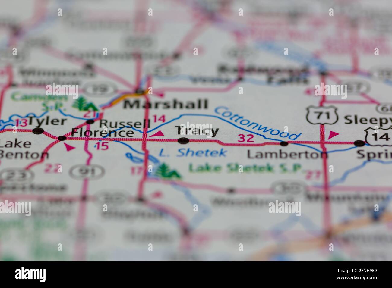 Map of tracy minnesota hi-res stock photography and images - Alamy