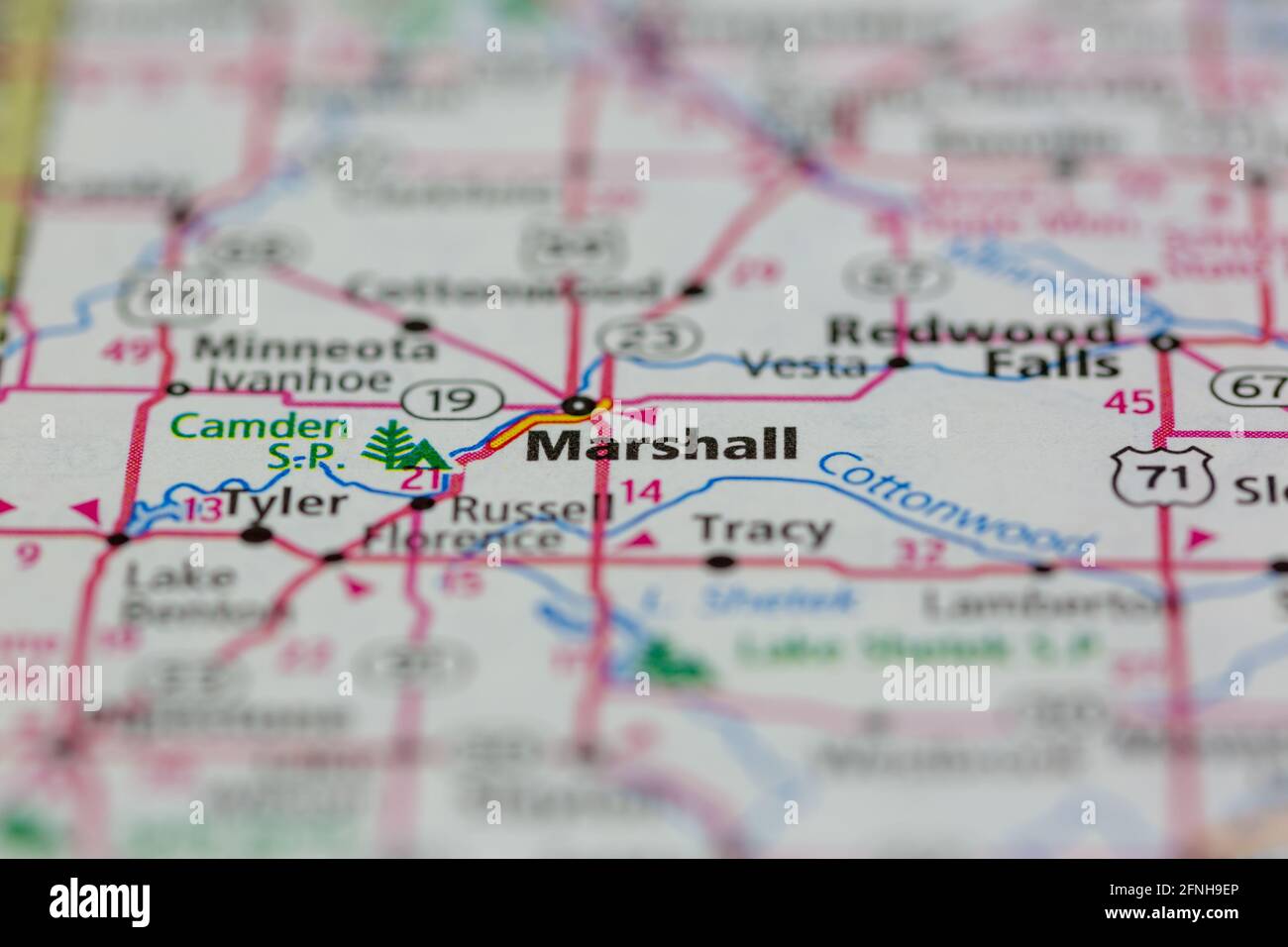 Map of marshall minnesota hi-res stock photography and images - Alamy