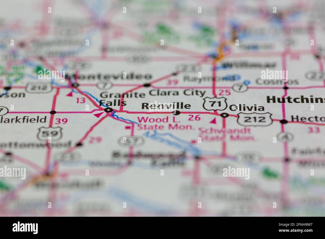 Map of renville hi-res stock photography and images - Alamy