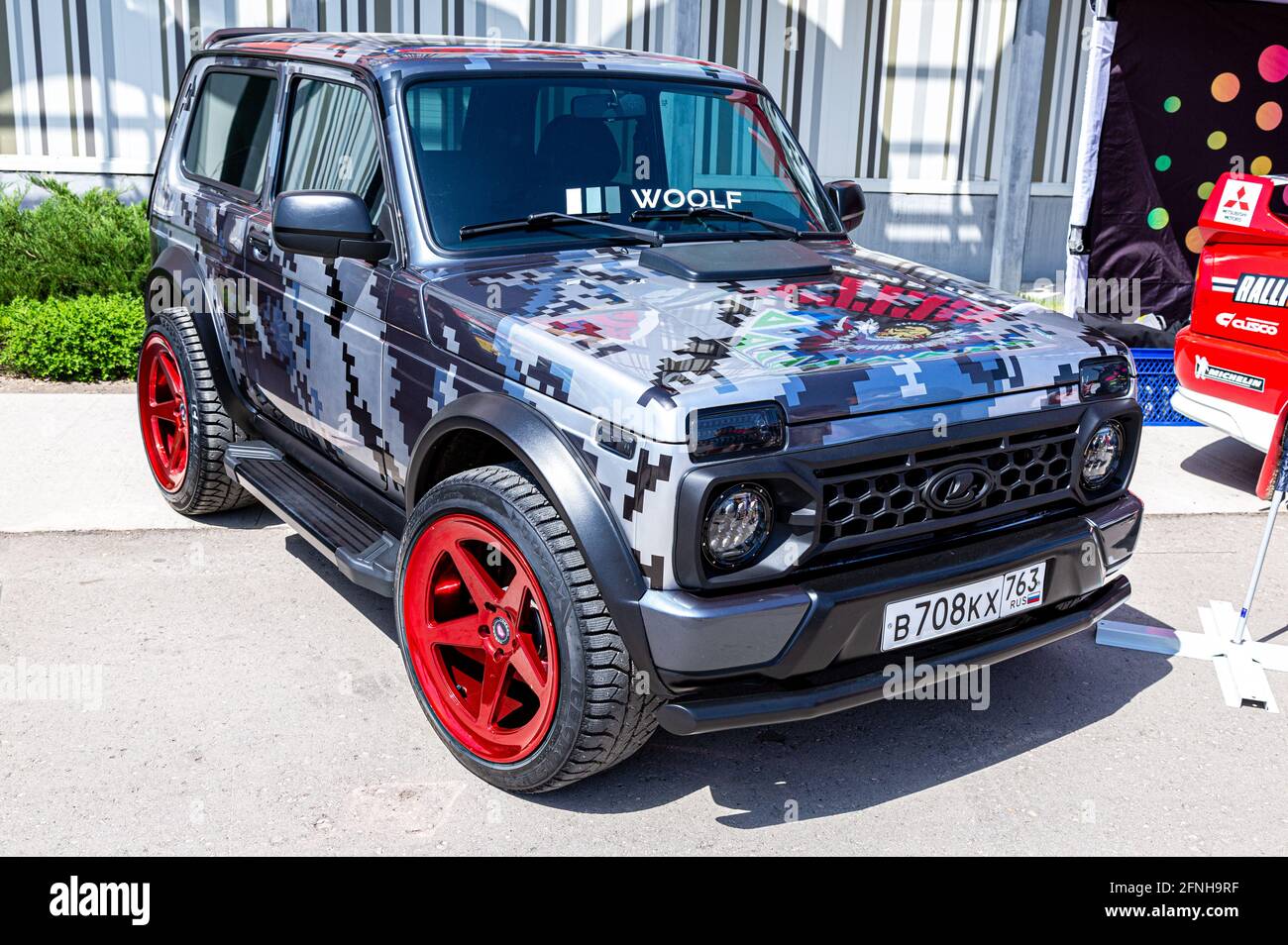 Samara, Russia - May 15, 2021: Off-road vehicle Lada Niva 4x4 parked up ...