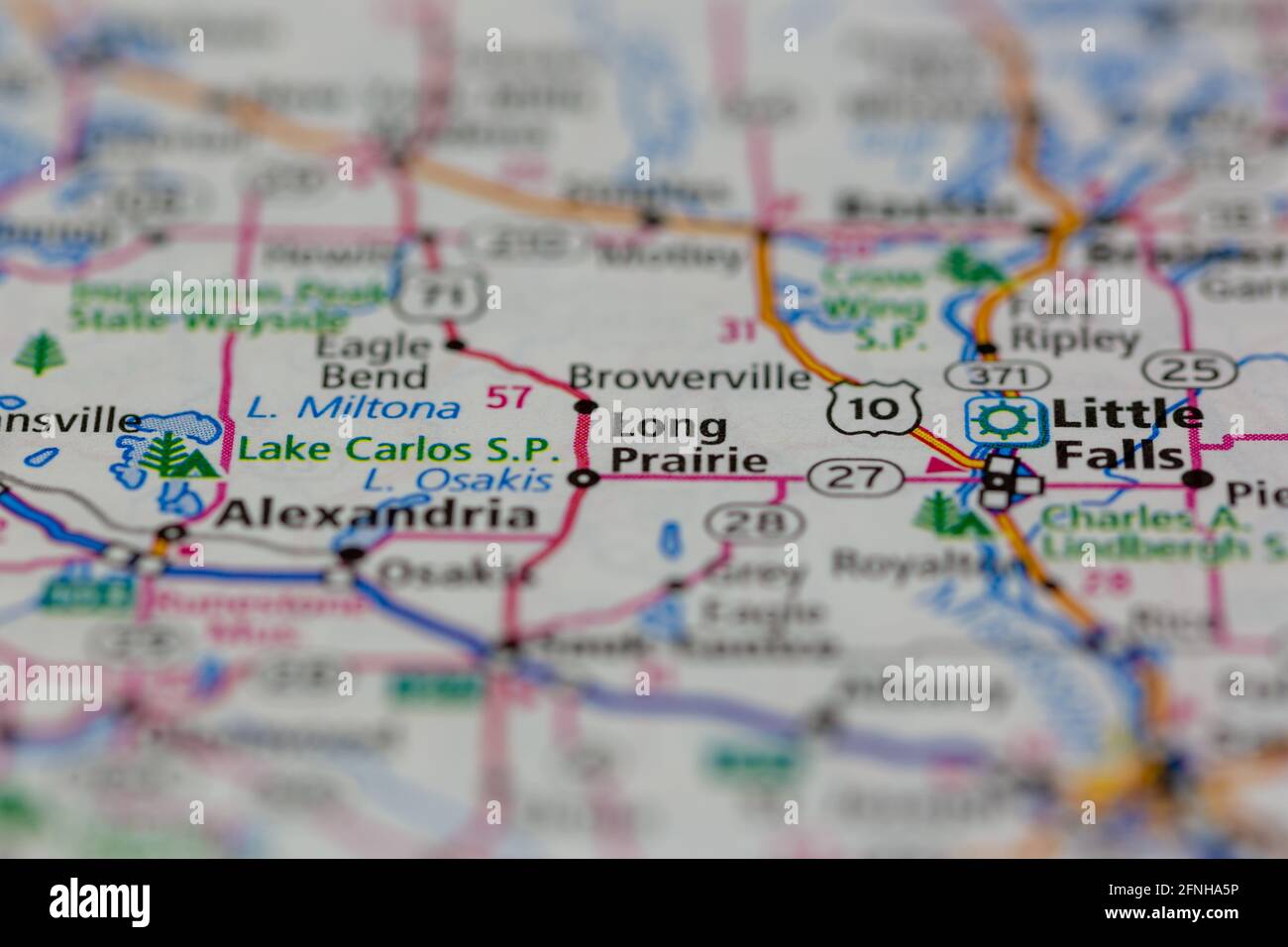 Long prairie map hi-res stock photography and images - Alamy