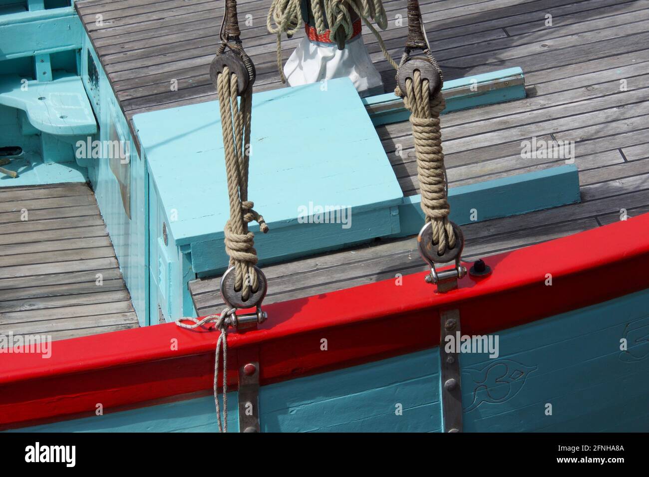 Colorful detail of a boat on the port of Le Croisic Stock Photo - Alamy