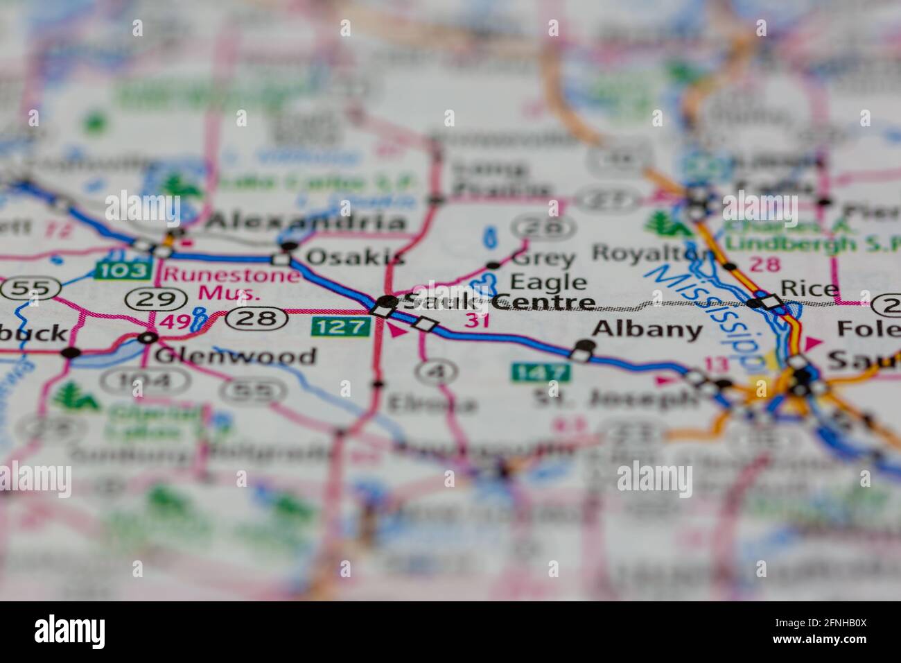 05-17-2021 Portsmouth, Hampshire, UK, Sauk Centre Minnesota USA shown ...