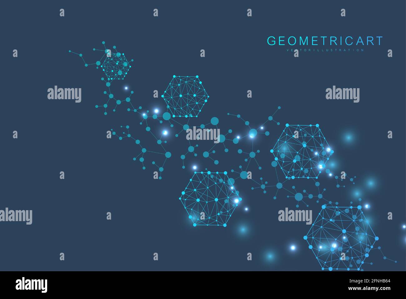 Technology Structure Molecular Connect Elements Connection With