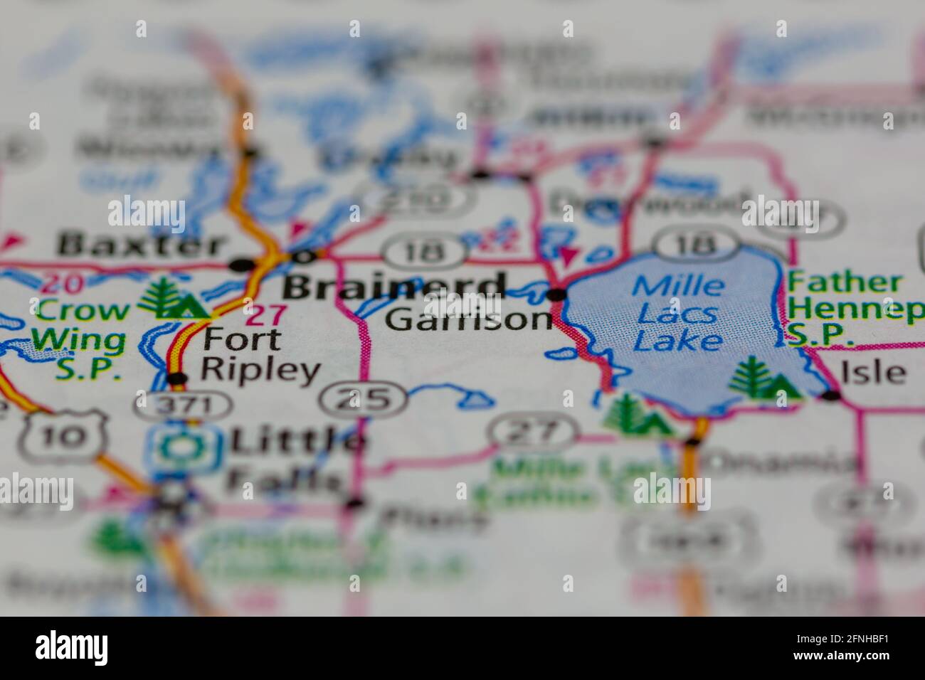 Map of garrison minnesota hi-res stock photography and images - Alamy
