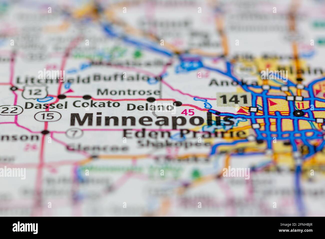 Minneapolis minnesota map hi-res stock photography and images - Alamy