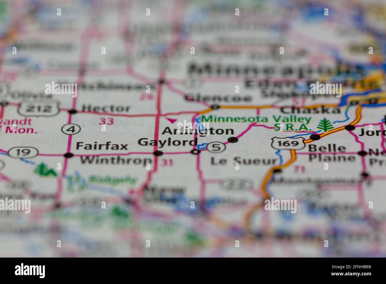 Map of arlington minnesota hi-res stock photography and images - Alamy