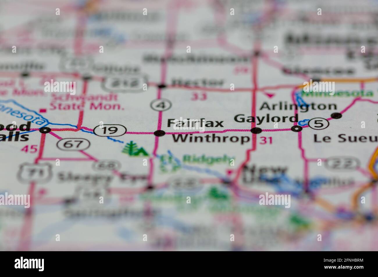 05-17-2021 Portsmouth, Hampshire, UK, Fairfax Minnesota USA shown on a ...