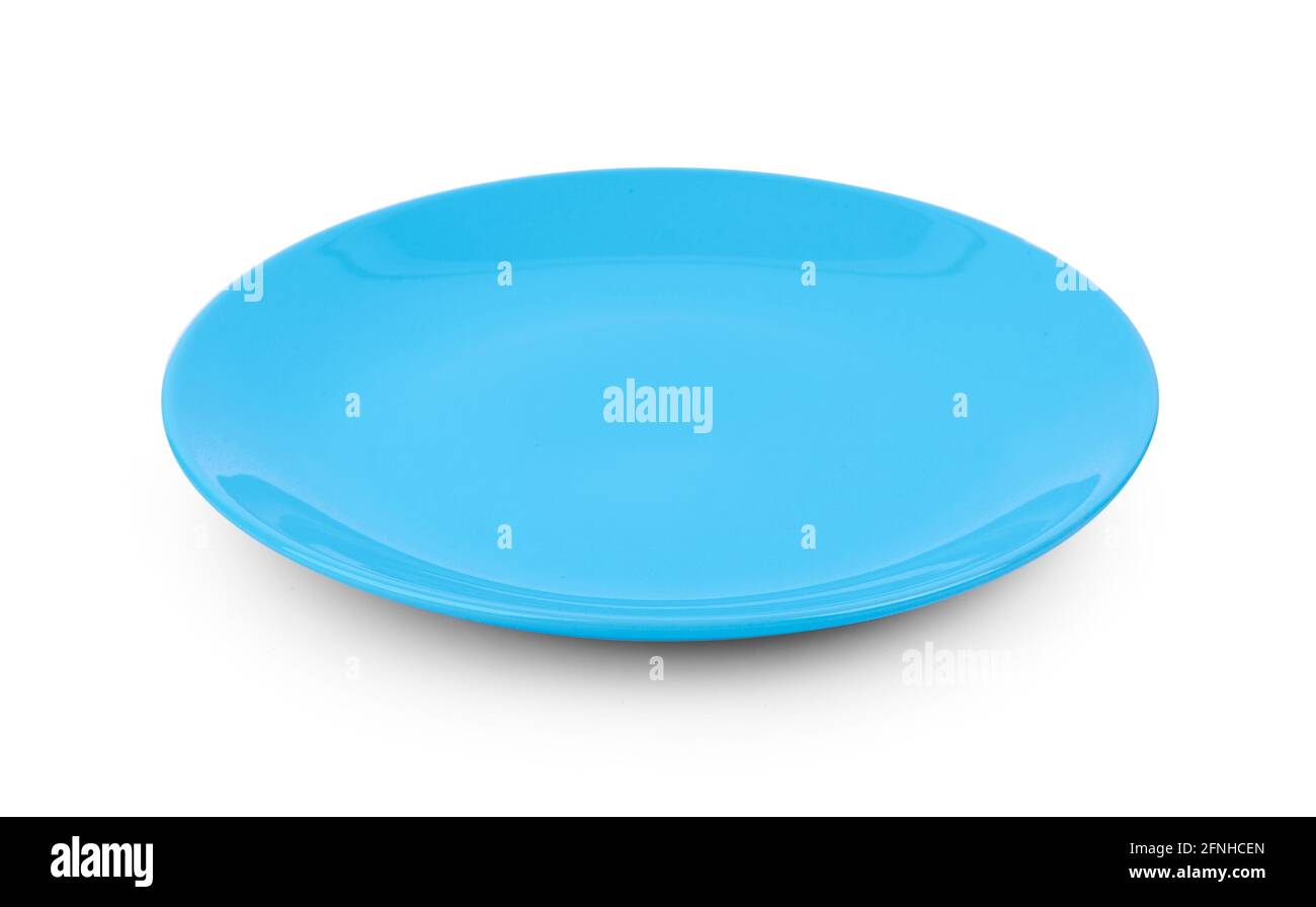 empty plate isolated on white background Stock Photo - Alamy