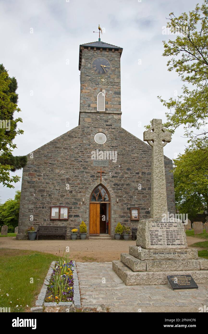 St Peter's Anglicanchurch on the island of Sark in the Channel Islands ...