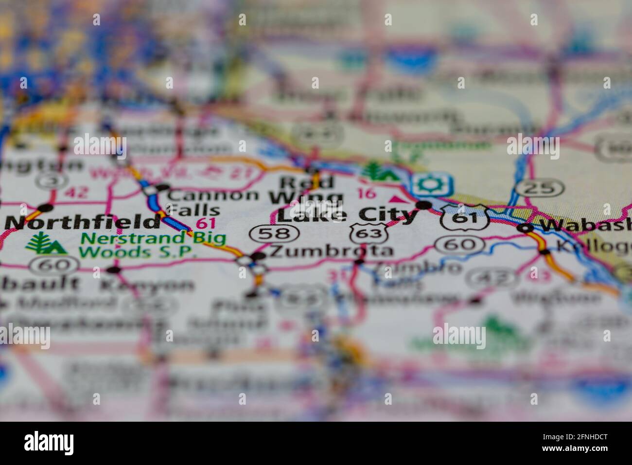 Map of lake city hi-res stock photography and images - Alamy