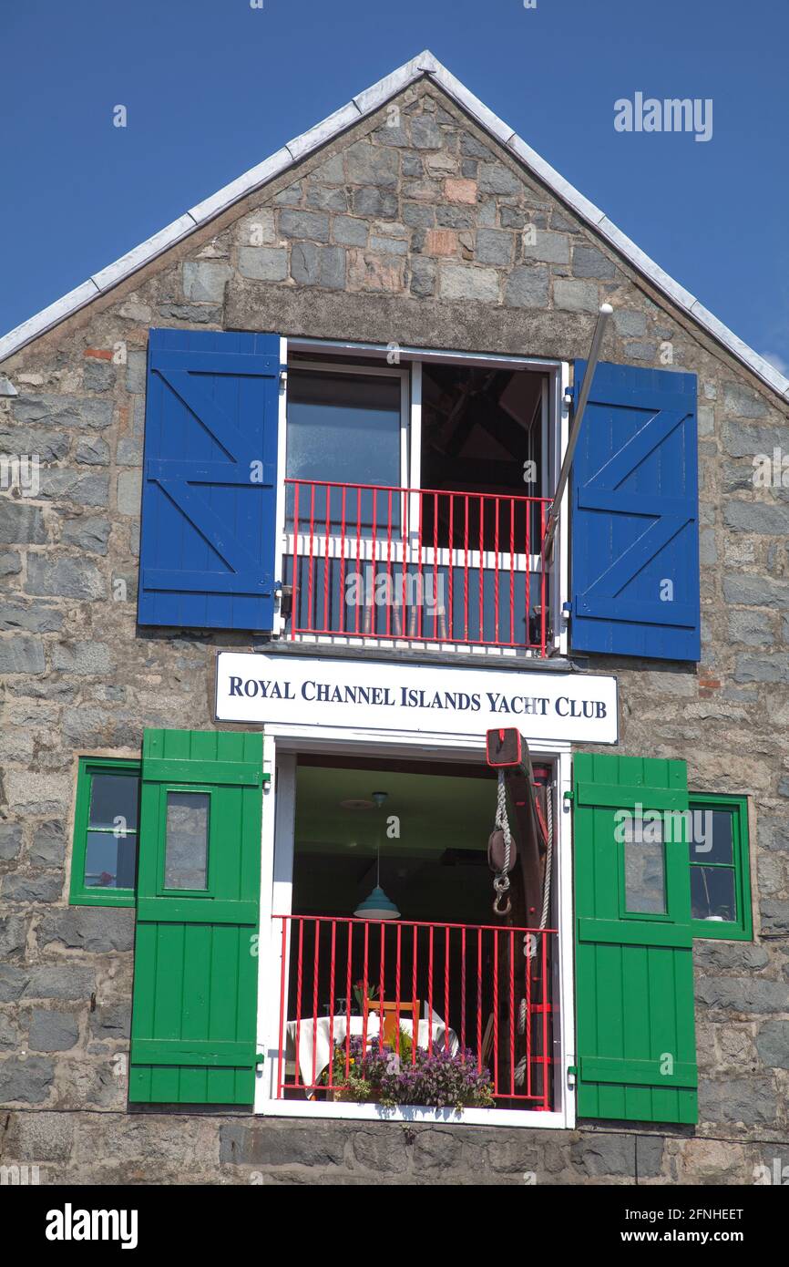 Royal Channel Islands Yacht Club St. Peter port, Guernsey Stock Photo ...
