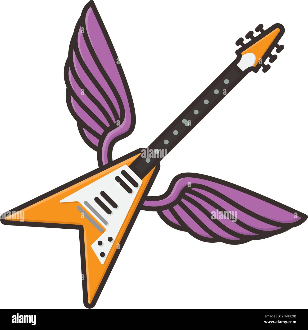 Winged guitar Cut Out Stock Images & Pictures - Alamy