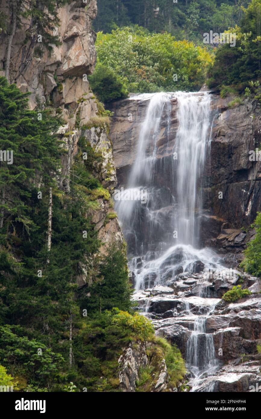 Impressive view of the waterfalls in Rize, Turkey, in harmony with ...