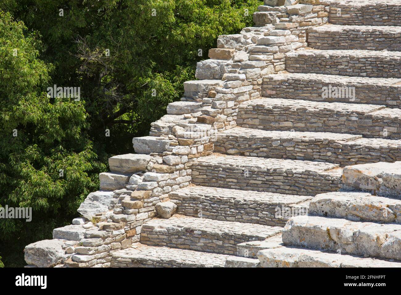 Calatafimi-Segesta, Trapani, Sicily, Italy. Stone steps of the ancient ...