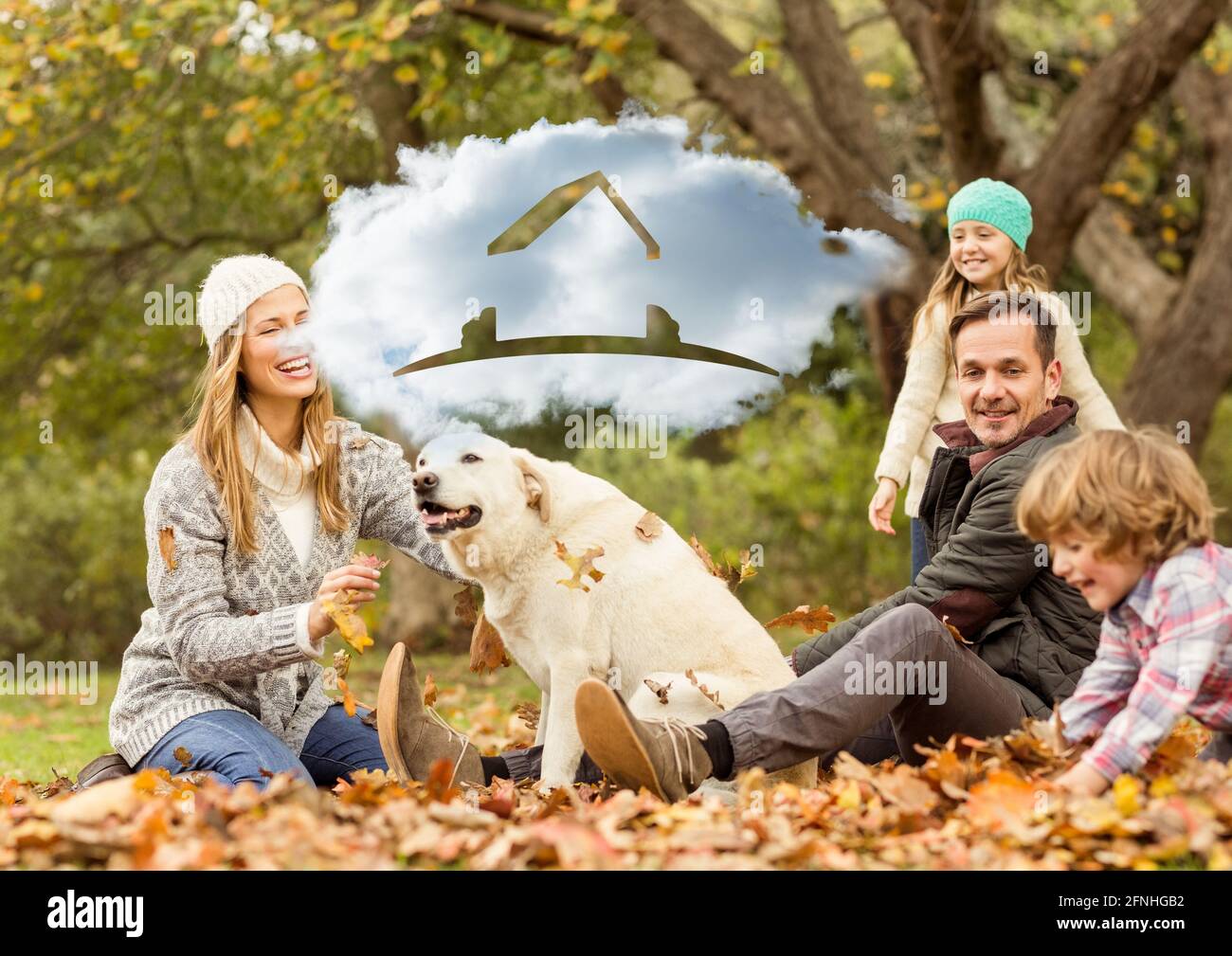 Family with dog icon hi-res stock photography and images - Alamy
