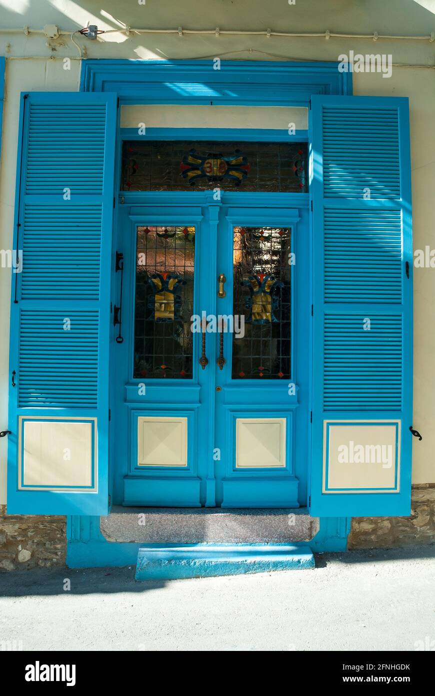 Colourful house in Lefkara, Larnaca District, Cyprus Stock Photo - Alamy