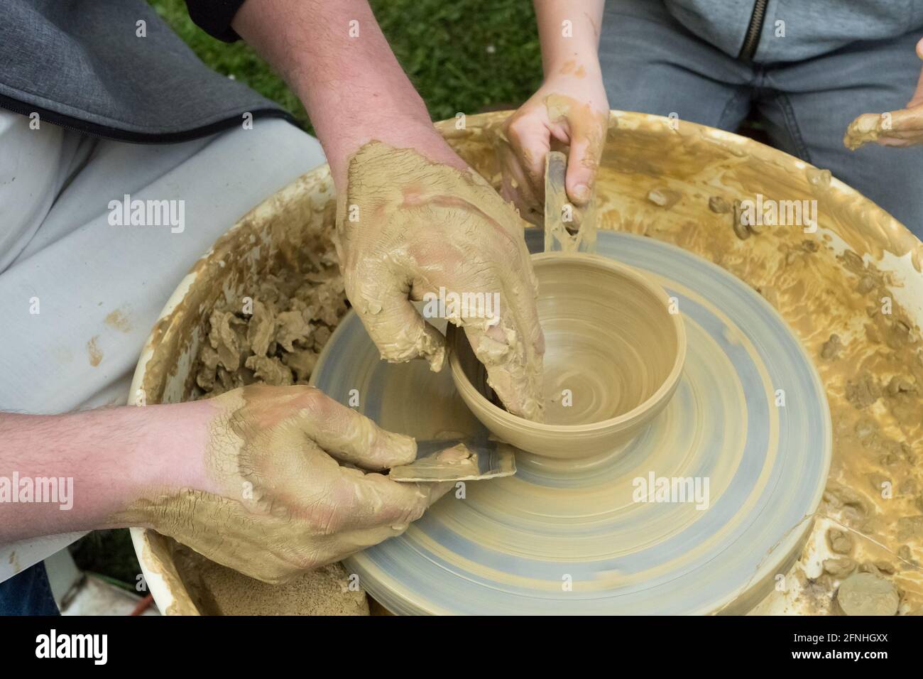 making a clay bowl using the traditional method - admiration ...