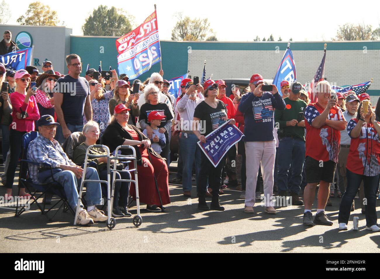 November 2020, Virginia, USA. Trump supporters gathered for a political ...