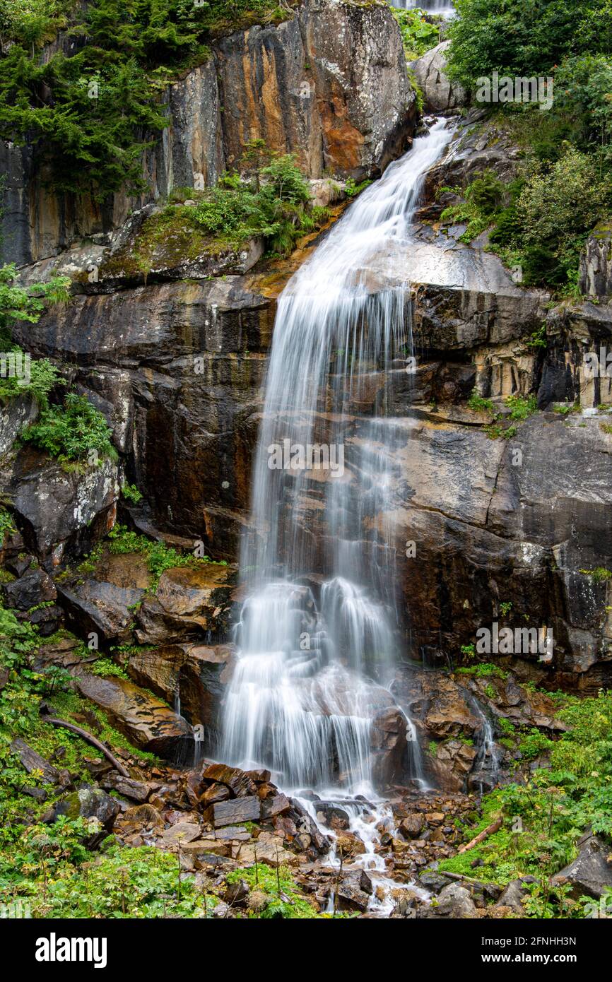 Impressive view of the waterfalls in Rize, Turkey, in harmony with ...