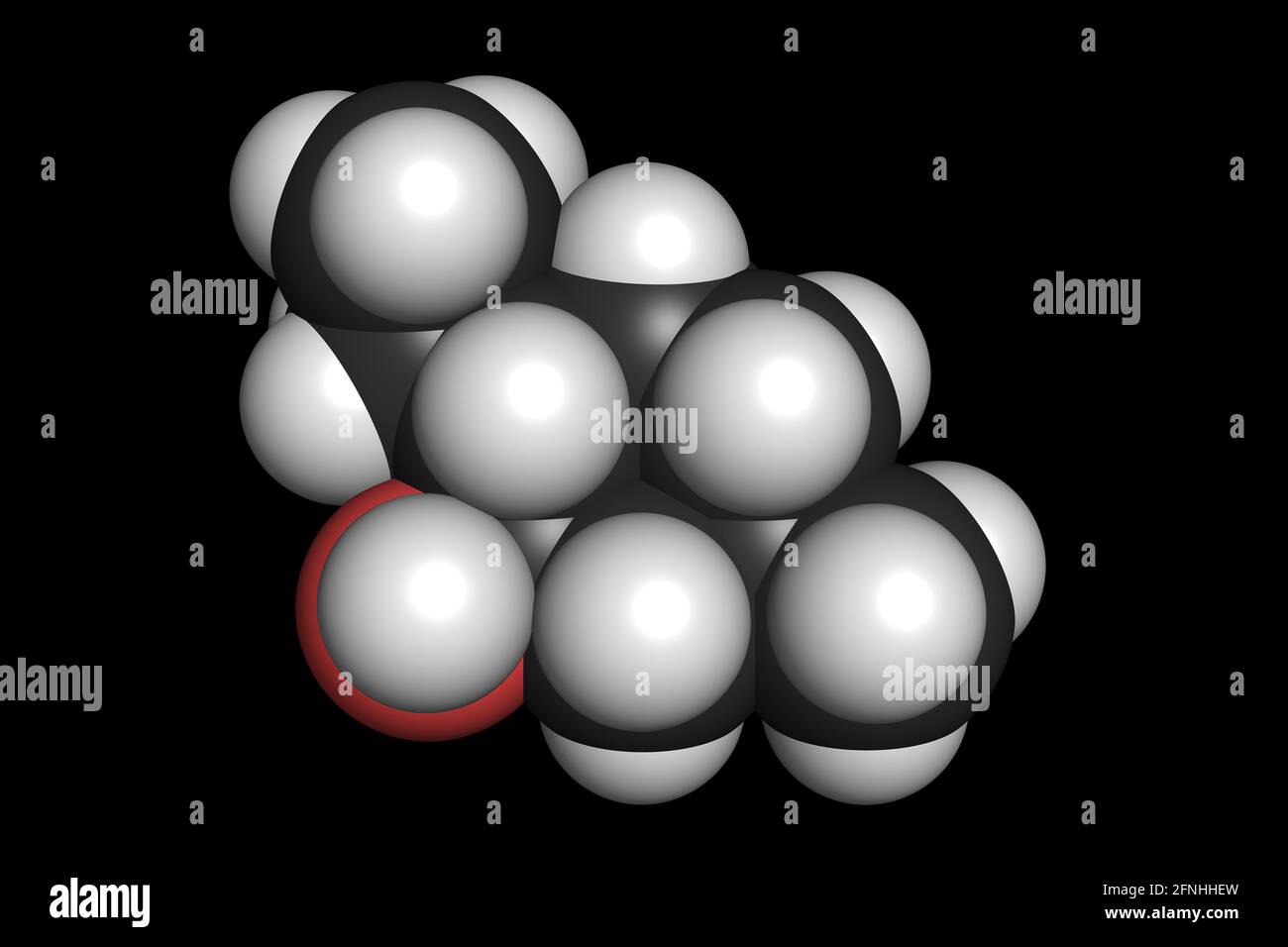 Menthol molecule 3D render chemical structure Stock Photo - Alamy