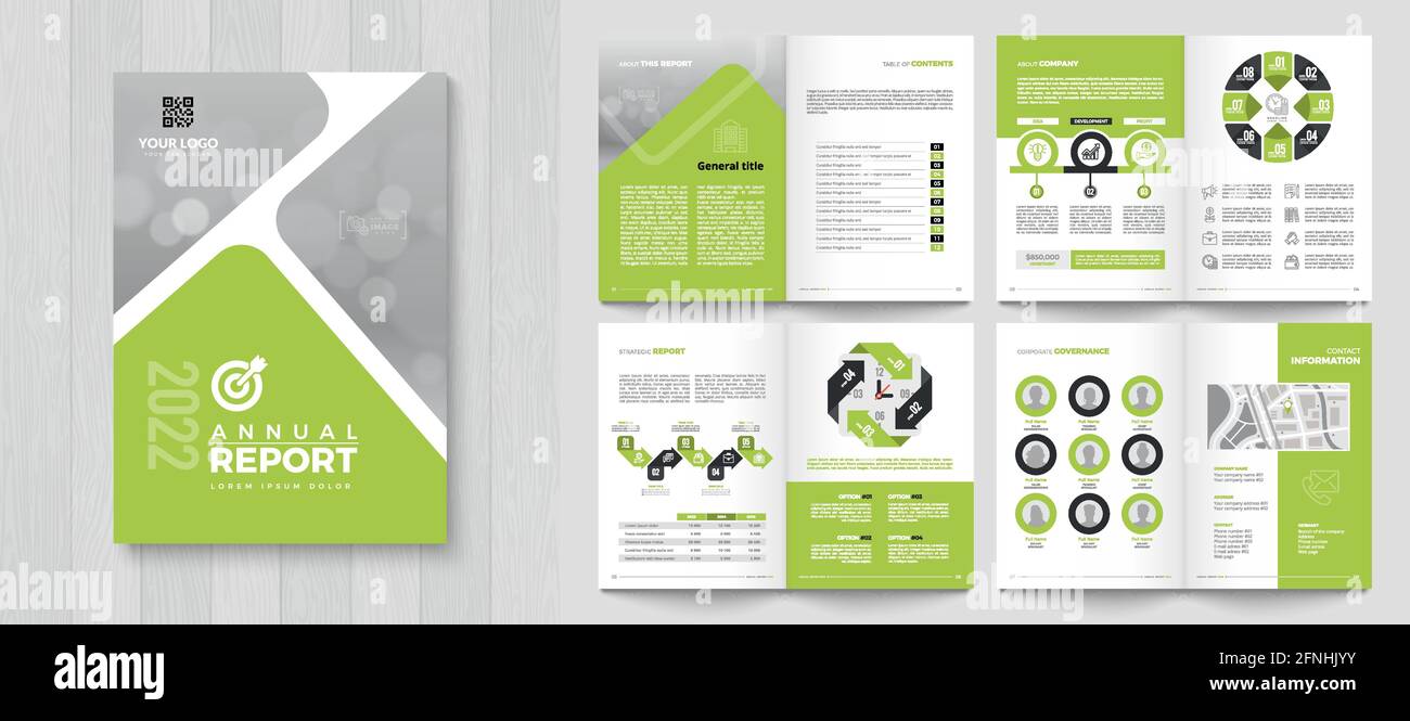 Corporate Annual Report with a cover. Brochure, Folder, Presentation ...