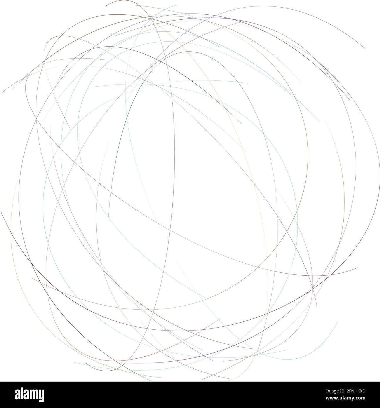 Scribble, doodle, tangled lines circular, circle element – Stock vector ...