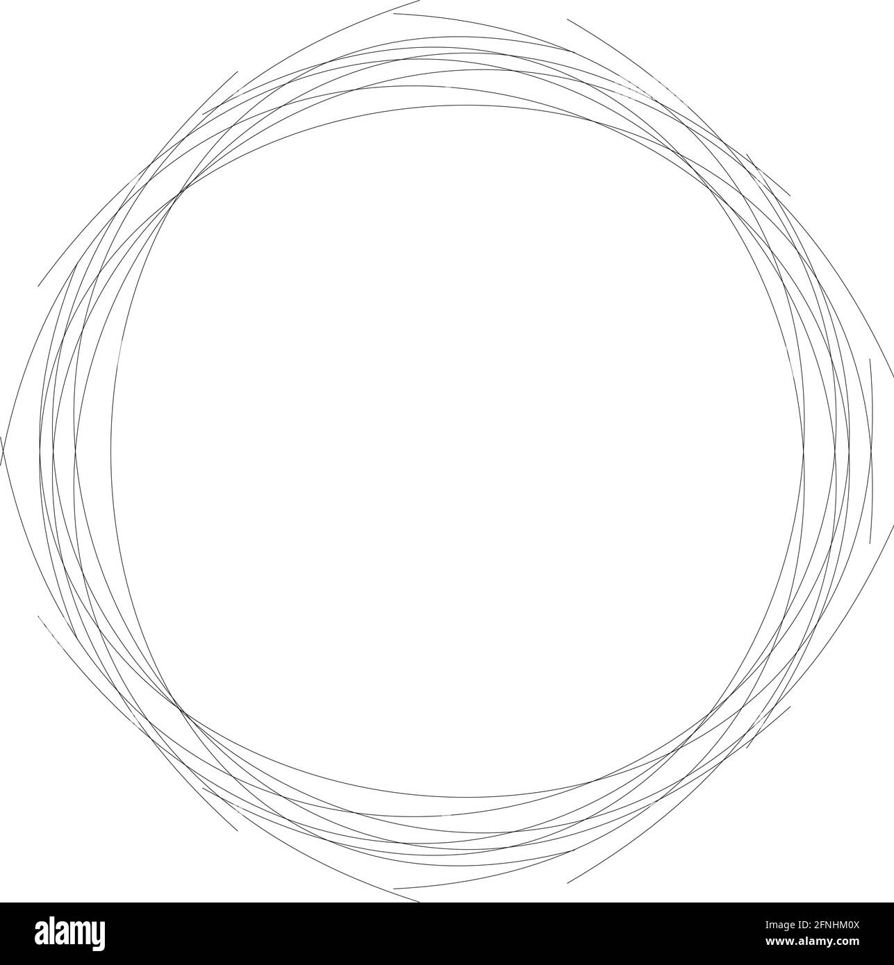 Scribble, doodle, tangled lines circular, circle element – Stock vector ...