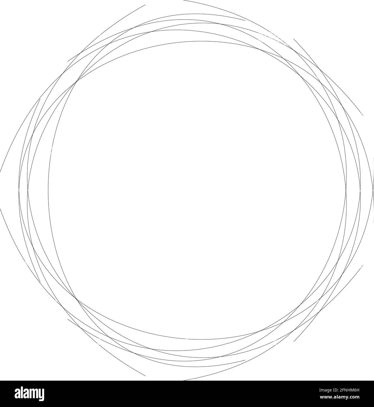 Scribble, doodle, tangled lines circular, circle element – Stock vector ...