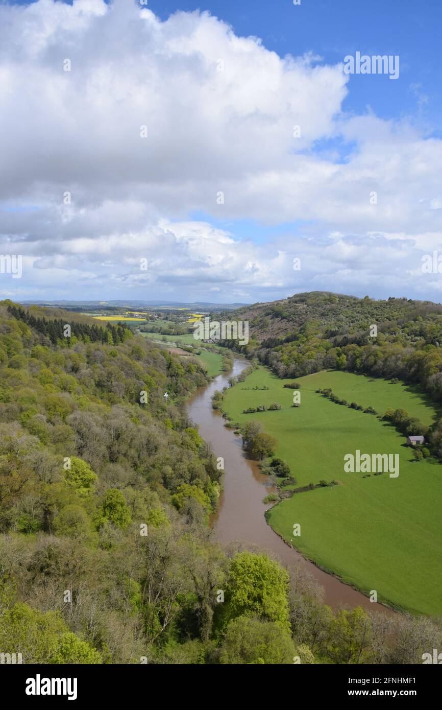 Wye Valley on the England/Wales border taken from Symonds Yat viewpoint ...